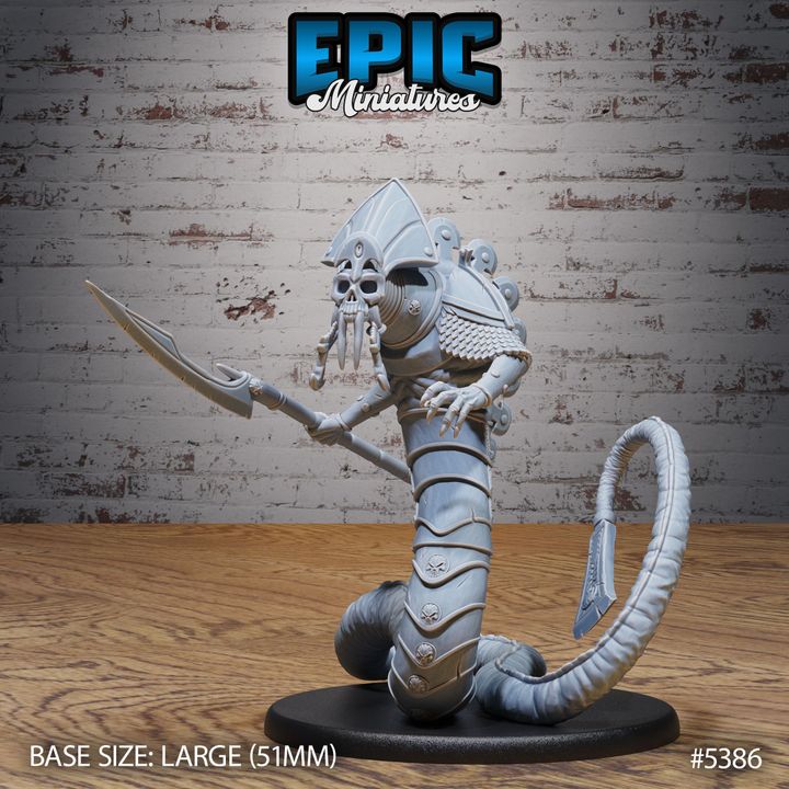 3D Printable Death Serpent Throwing / Ancient Naga Beast / Undead ...
