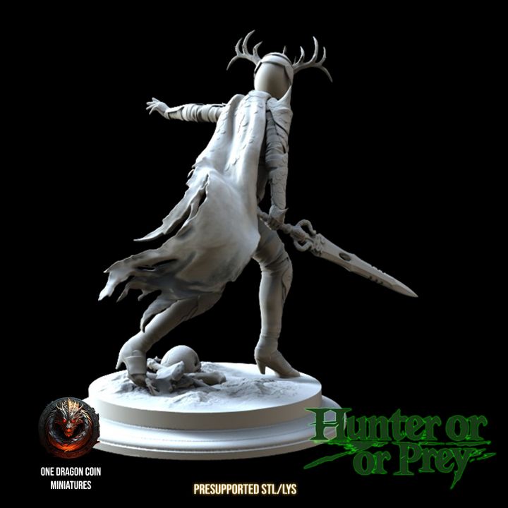 3D Printable Paladin Hunter - 32MM by One Dragon Coin Miniatures