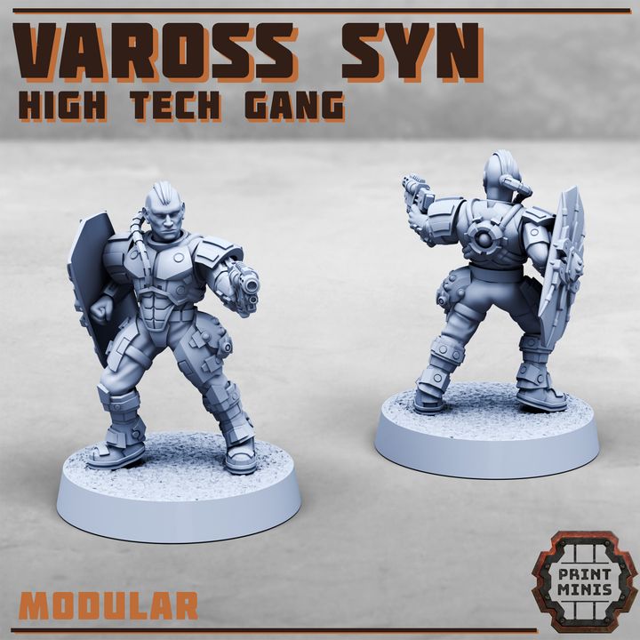 3D Printable Vaross Syn - High Tech Gang by Print Minis