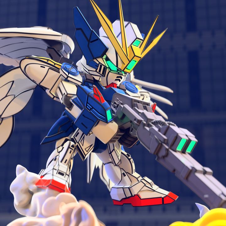 3D Printable Wing Zero SD: Endless Duel by Chuya Factory