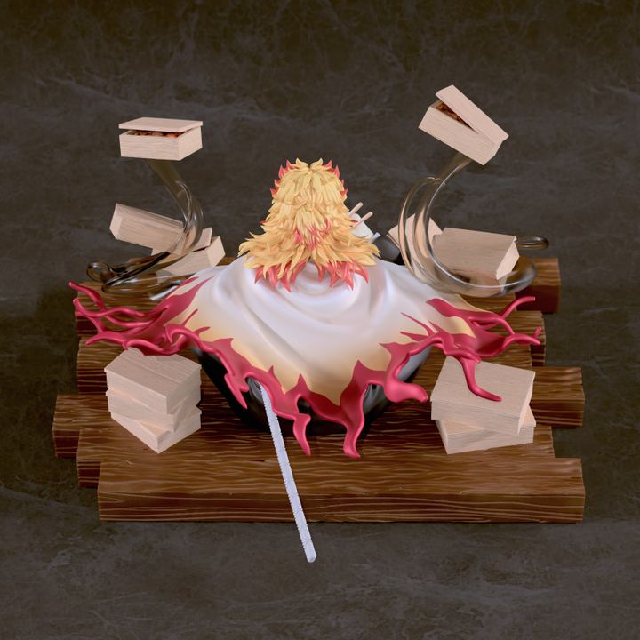 3D Printable Flame Hashira by Chuya Factory