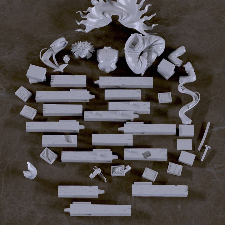 3D Printable Flame Hashira by Chuya Factory