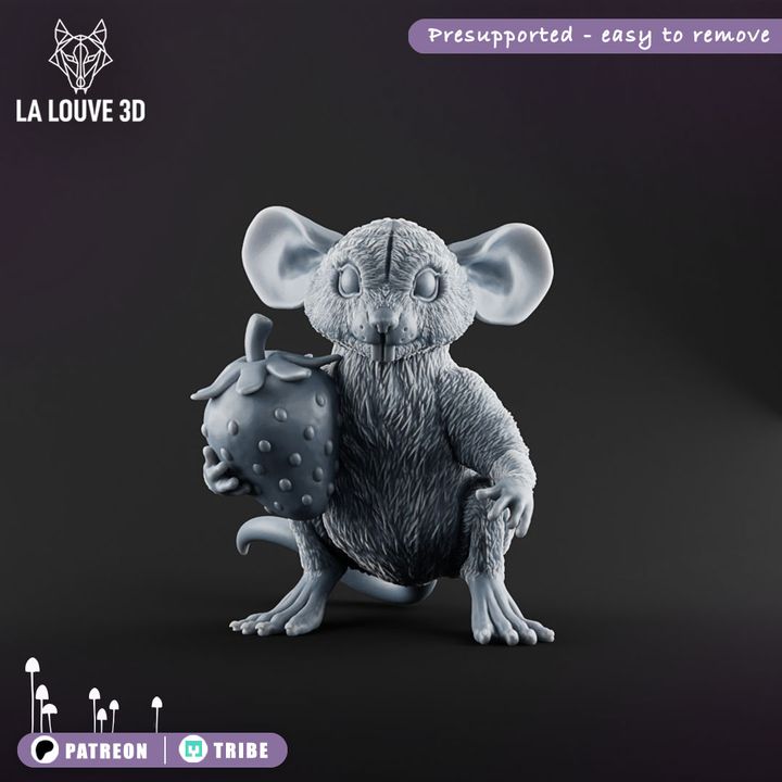 3D Printable Baby mouse by La Louve 3D