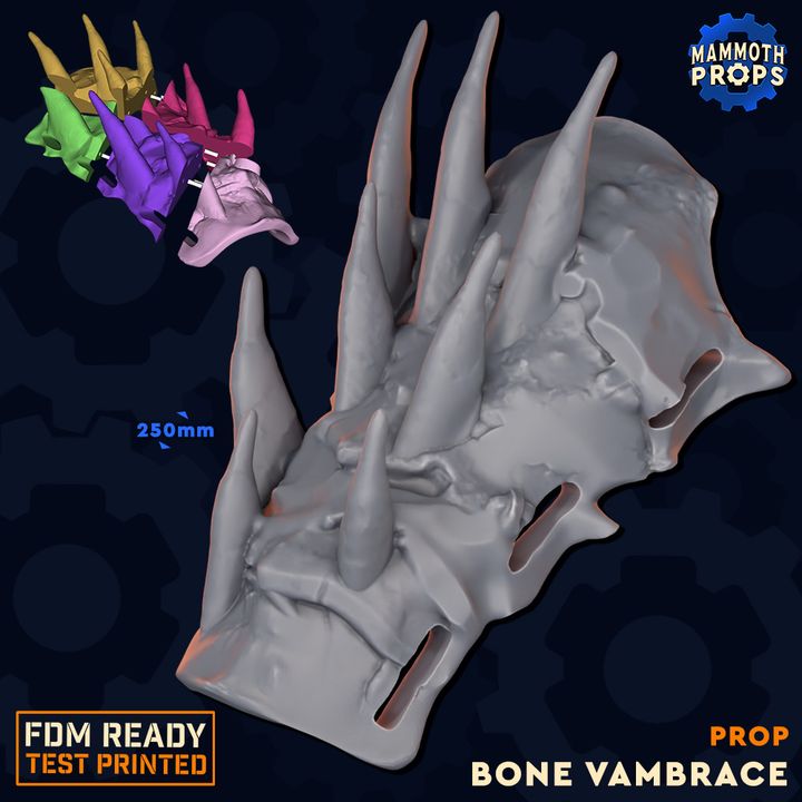 3D Printable Bone Vambrace by Mammoth Props