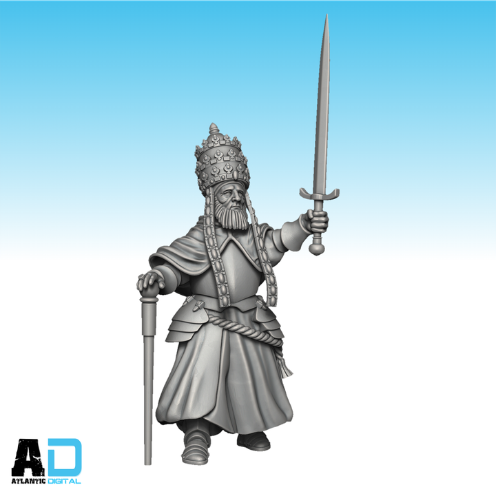 3D Printable Pope Julius II by Wargames Atlantic