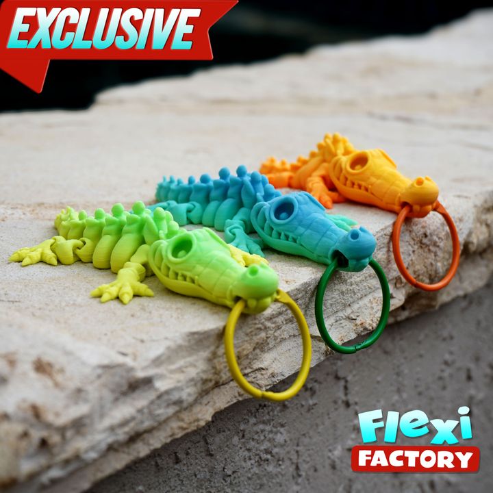 3D Printable Exclusive: Flexi Factory MINI Skeleton Crocodile with ...