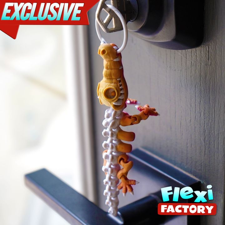 3D Printable Exclusive: Flexi Factory MINI Skeleton Crocodile with ...