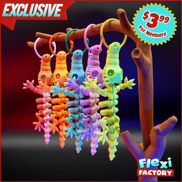 3D Printable Exclusive: Flexi Factory MINI Skeleton Crocodile with ...