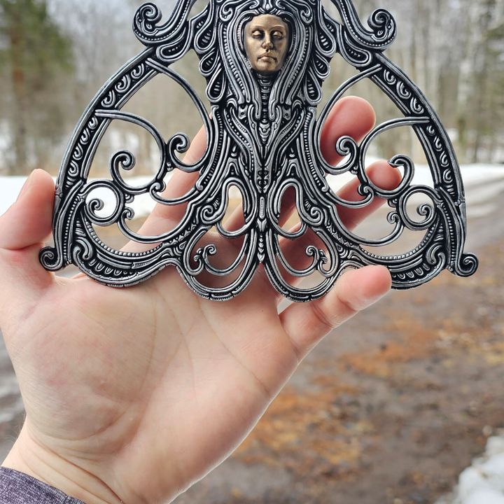 3D Printable Moth wall sculpture by Zane Rogers