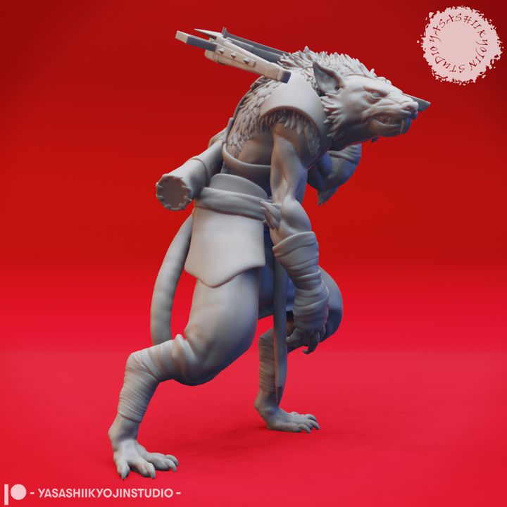 3D Printable Wererat - Crossbow - Tabletop Miniatures (Pre-Supported ...