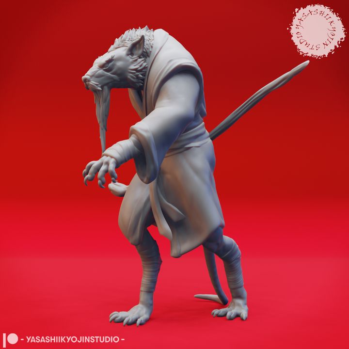 3D Printable Wererat - Master - Tabletop Miniatures (Pre-Supported) by ...