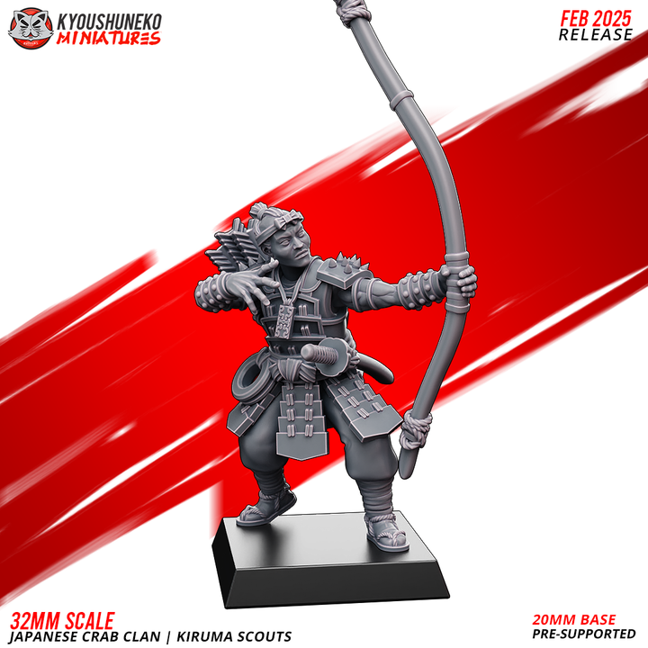 3D Printable Kiruma Scouts | Japanese Crab Clan by Kyoushuneko Miniatures