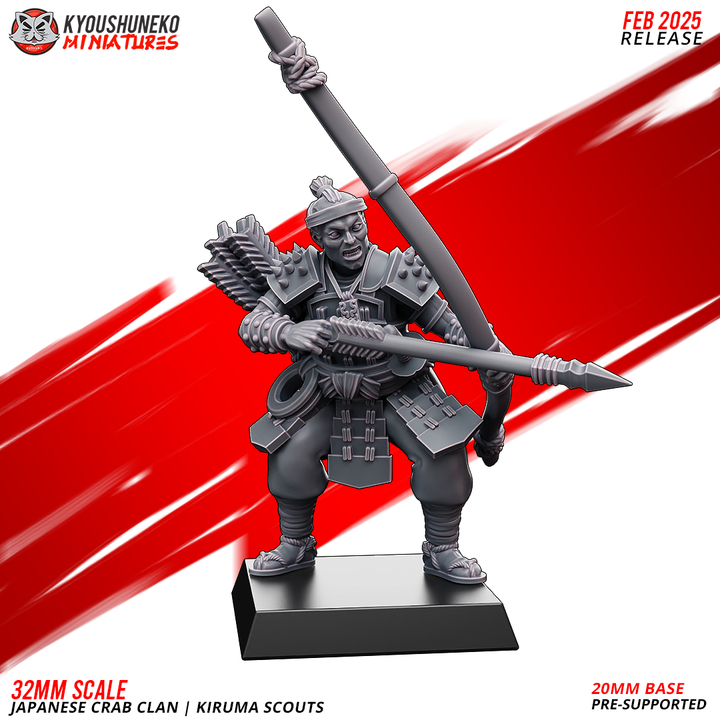 3D Printable Kiruma Scouts | Japanese Crab Clan by Kyoushuneko Miniatures