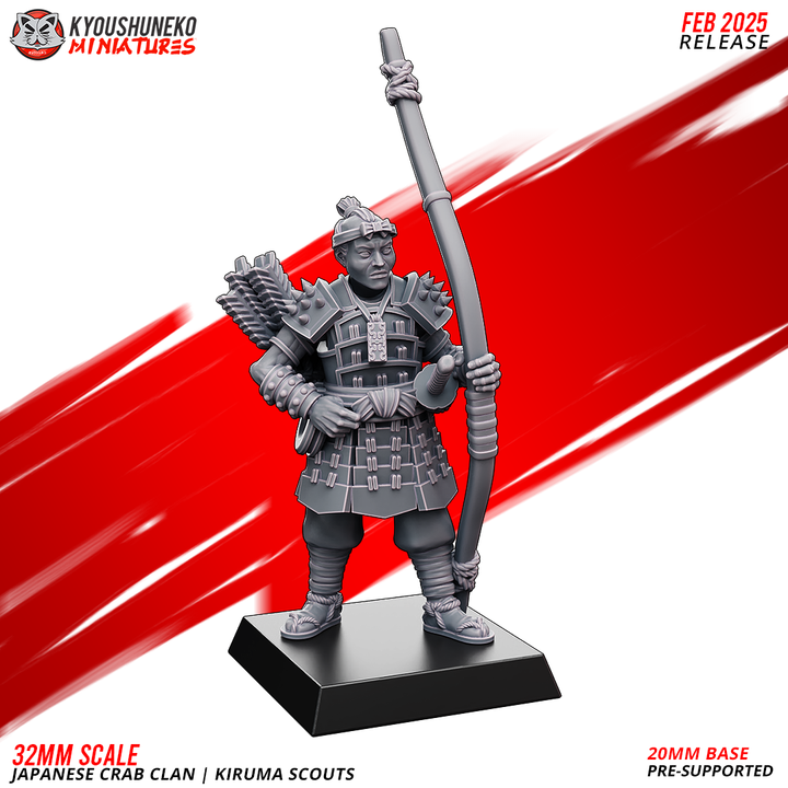 3D Printable Kiruma Scouts | Japanese Crab Clan by Kyoushuneko Miniatures