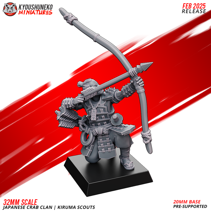 3D Printable Kiruma Scouts | Japanese Crab Clan by Kyoushuneko Miniatures