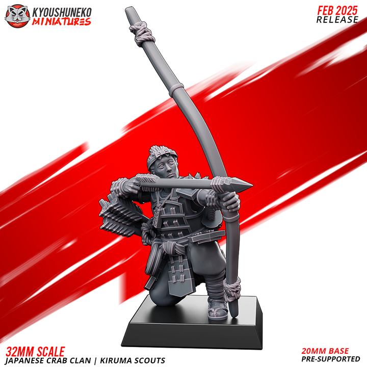 3D Printable Kiruma Scouts | Japanese Crab Clan by Kyoushuneko Miniatures