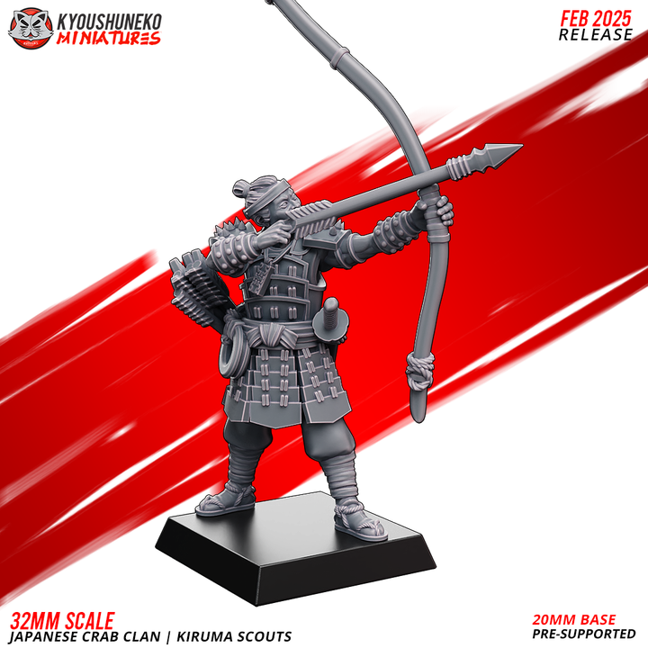 3D Printable Kiruma Scouts | Japanese Crab Clan by Kyoushuneko Miniatures