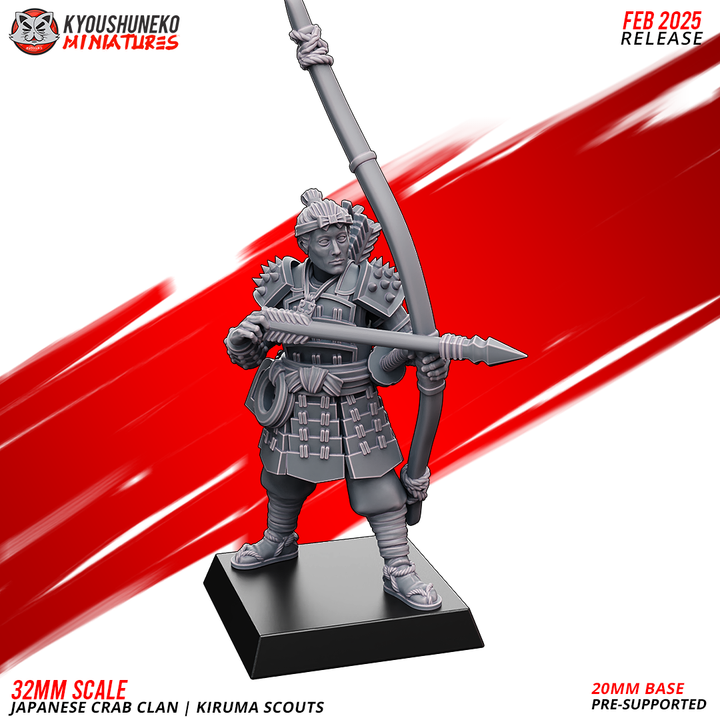 3D Printable Kiruma Scouts | Japanese Crab Clan by Kyoushuneko Miniatures