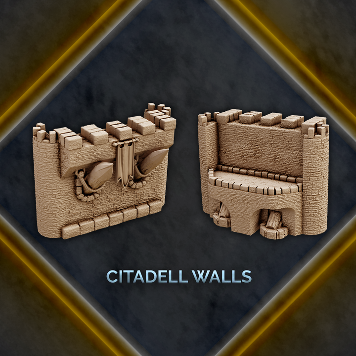 3D Printable Citadel Walls by Artificers_Mini