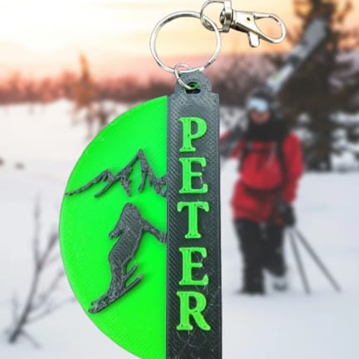 3D Printable Ski Bag Tag by Brianna N.