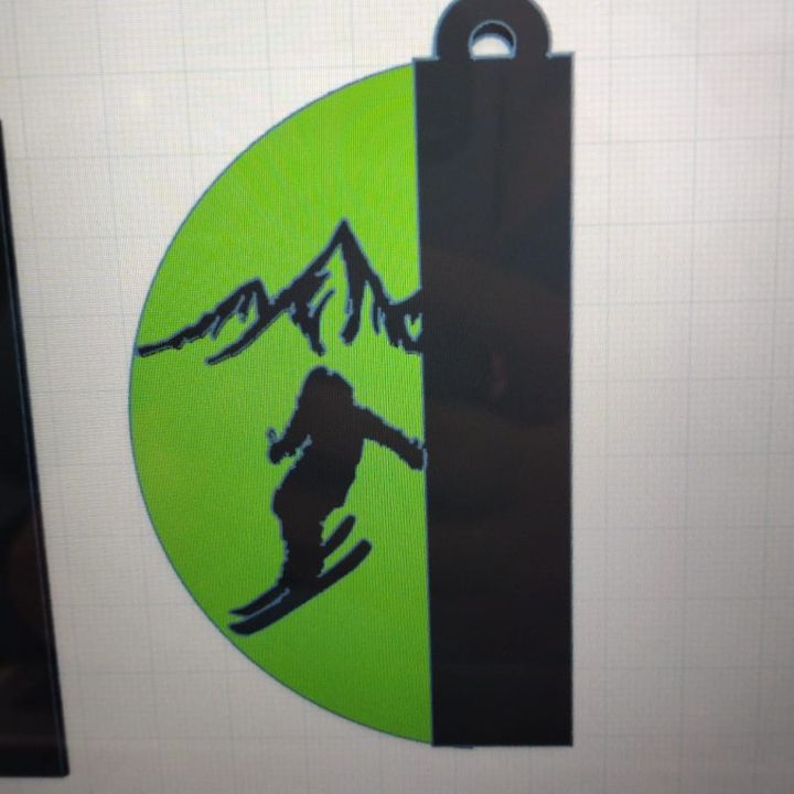 3D Printable Ski Bag Tag by Brianna N.