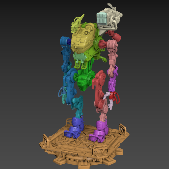 3D Printable Titan Walker Poseable 100mm by Extra Guy