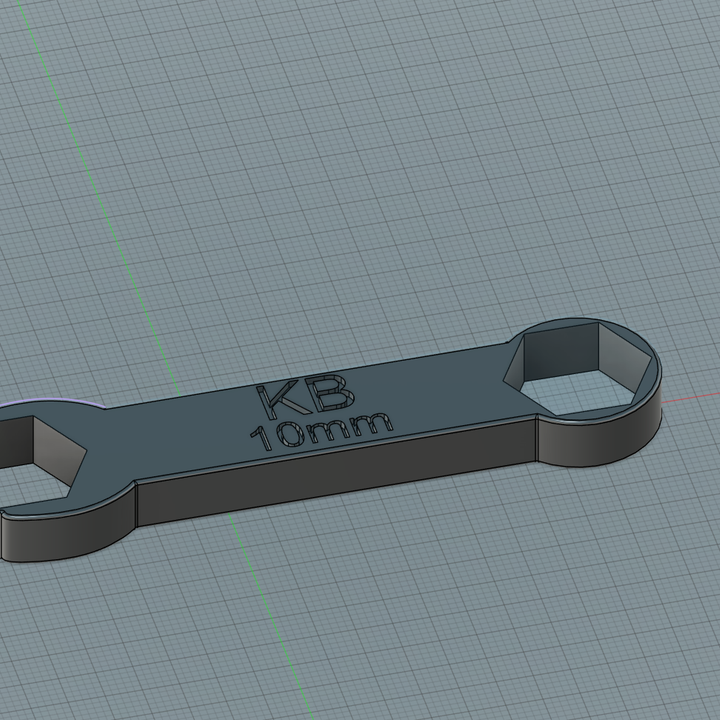 3D Printable 10mm Wrench by Kyler Bard