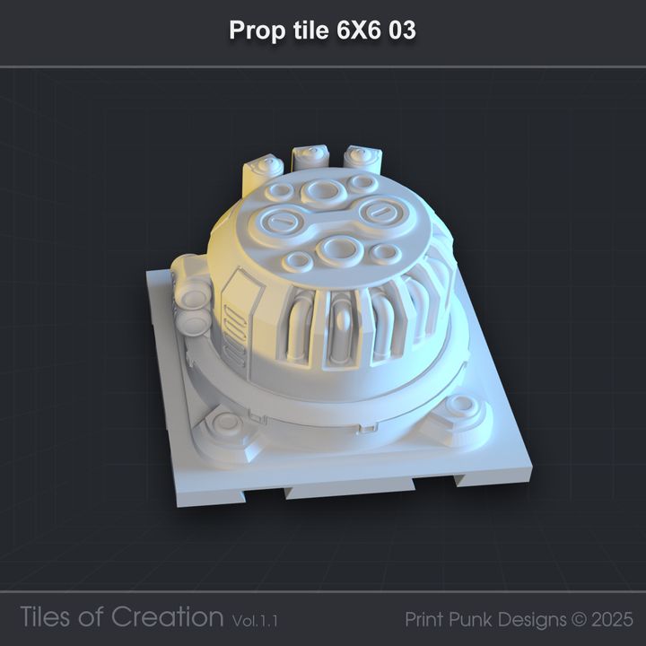3D Printable Tiles of Creation Vol1 Prop tile set 3 by Print Punk Designs