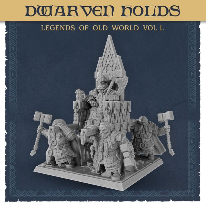 3D Printable Dwarven Holds - Legends of Old World by Titan Forge Miniatures