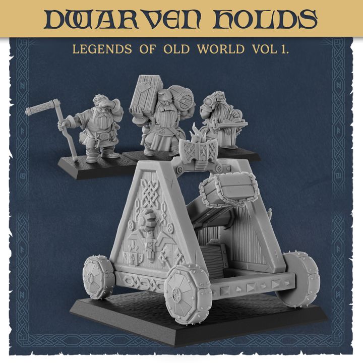 3D Printable Dwarven Holds - Legends of Old World by Titan Forge Miniatures