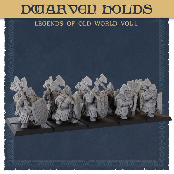 3D Printable Dwarven Holds - Legends of Old World by Titan Forge Miniatures