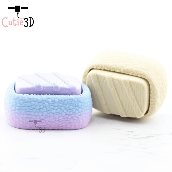 3D Printable Cutie3D Keycap Fidget Clicker Sushi Keychain - Cute ...