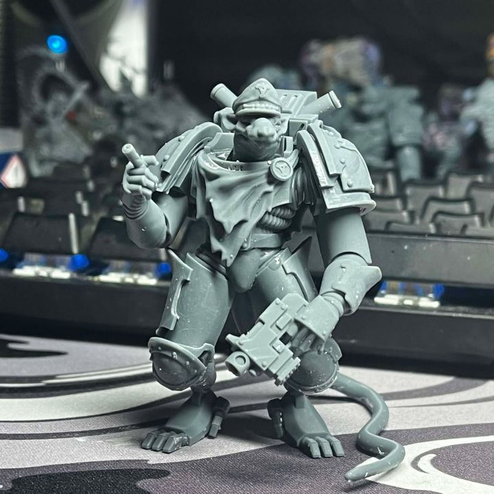 3D Printable Rat Marine - "Admiral Blight" by Tiny Tales