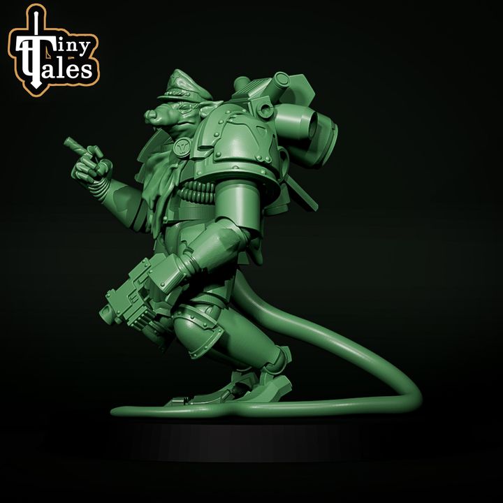 3D Printable Rat Marine - "Admiral Blight" by Tiny Tales