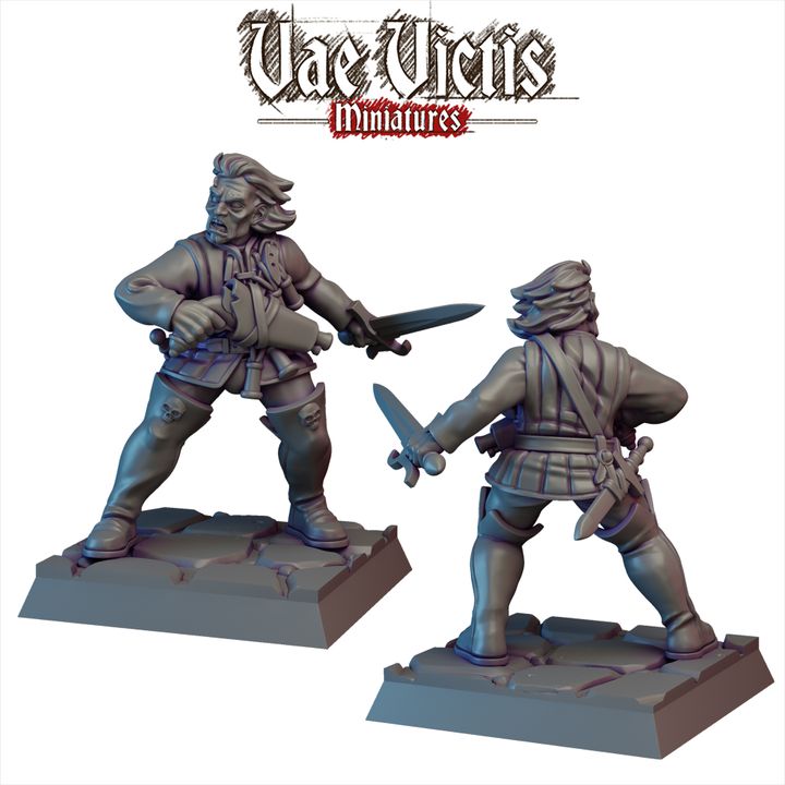 3D Printable Human mercenary #03 [PRE-SUPPORTED] by Vae Victis Miniatures
