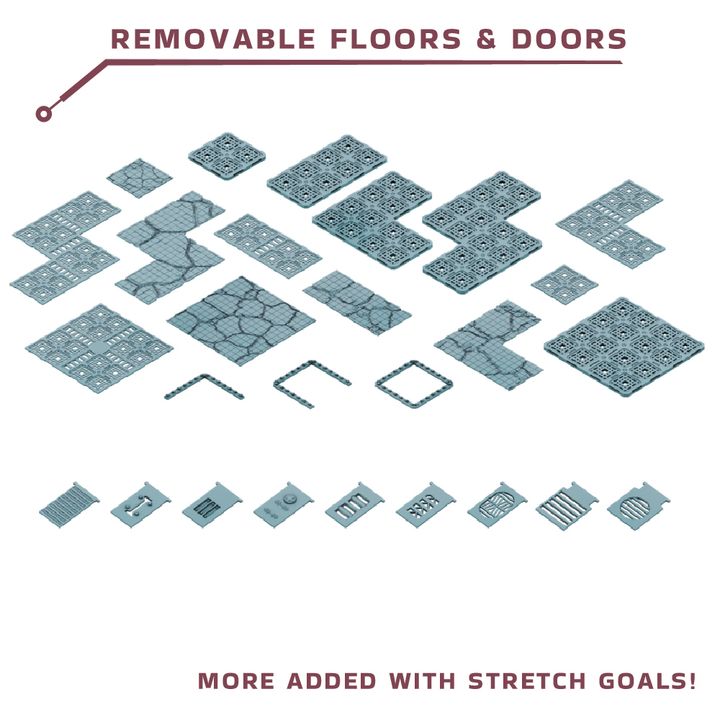 3D Printable Grid City: Gothic – Core Set by Saucermen Studios