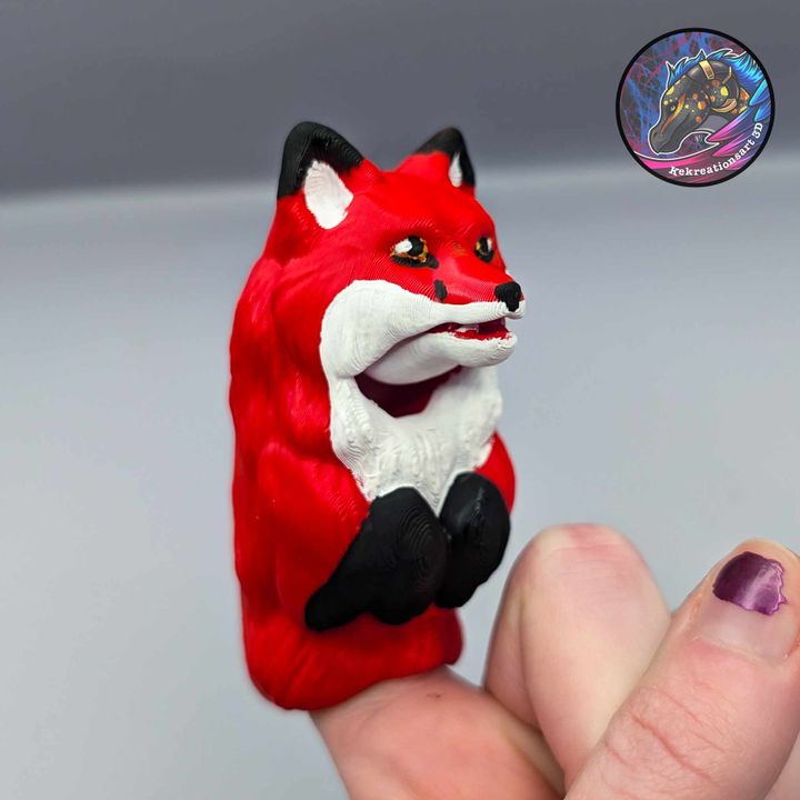 3D Printable Fox Finger Puppet by Kirsten M
