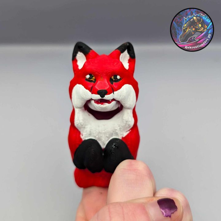 3D Printable Fox Finger Puppet by Kirsten M
