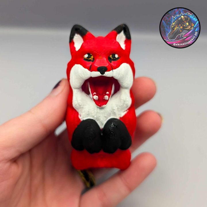 3D Printable Fox Finger Puppet by Kirsten M