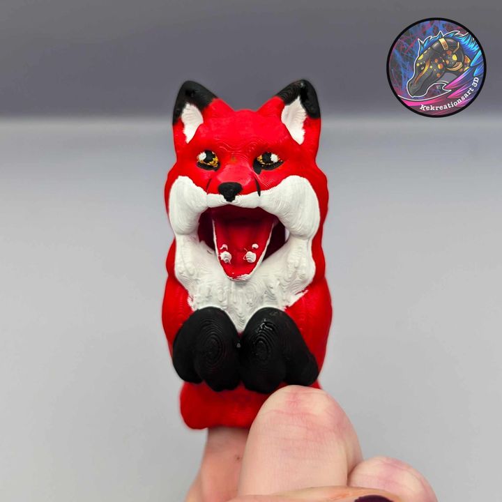 3D Printable Fox Finger Puppet by Kirsten M