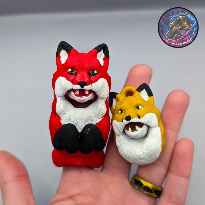 3D Printable Fox Finger Puppet by Kirsten M