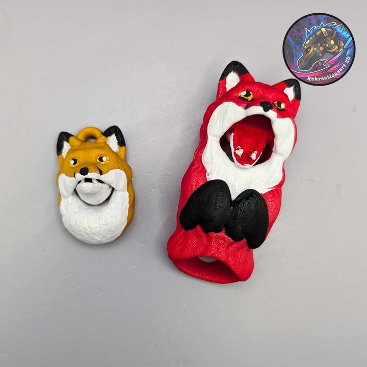 3D Printable Fox Finger Puppet by Kirsten M