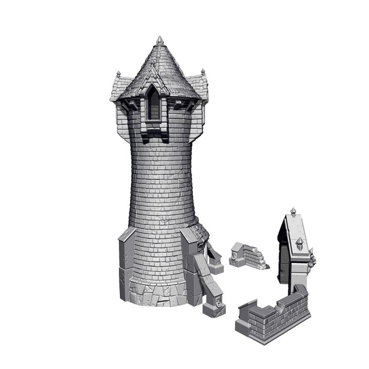 3D Printable Wizard Tower, 3D printable fantasy terrain pack for DnD ...
