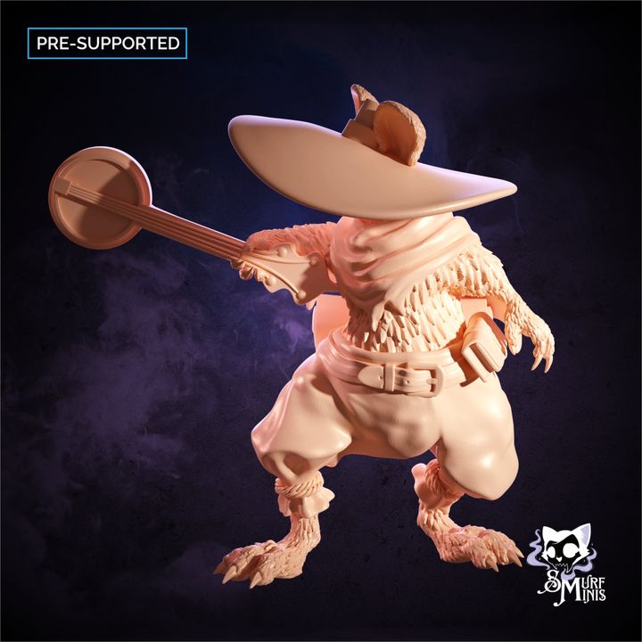 3D Printable Mouse Bard - B by Smurf Minis
