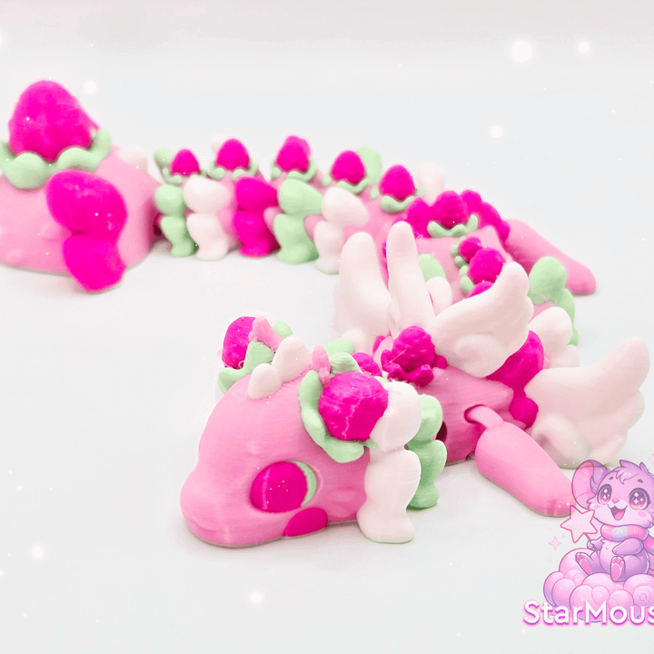 3D Printable Strawberry Dragon Flexi by StarMouse3D