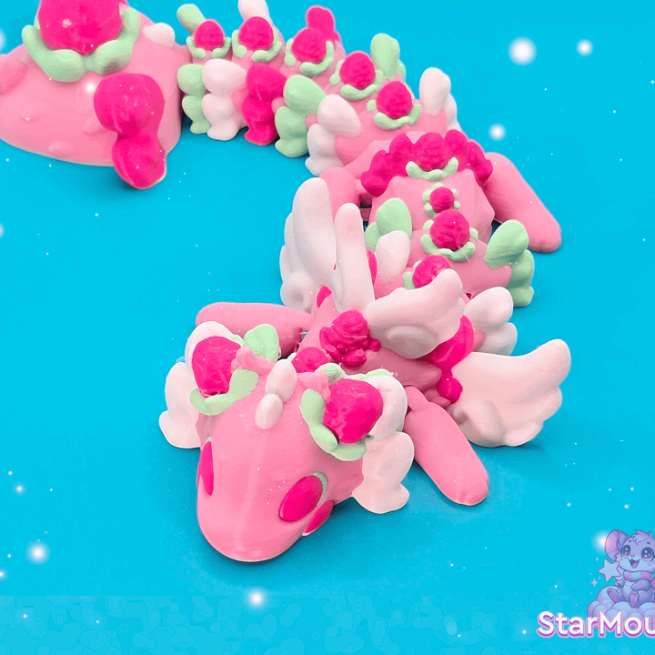 3D Printable Strawberry Dragon Flexi by StarMouse3D