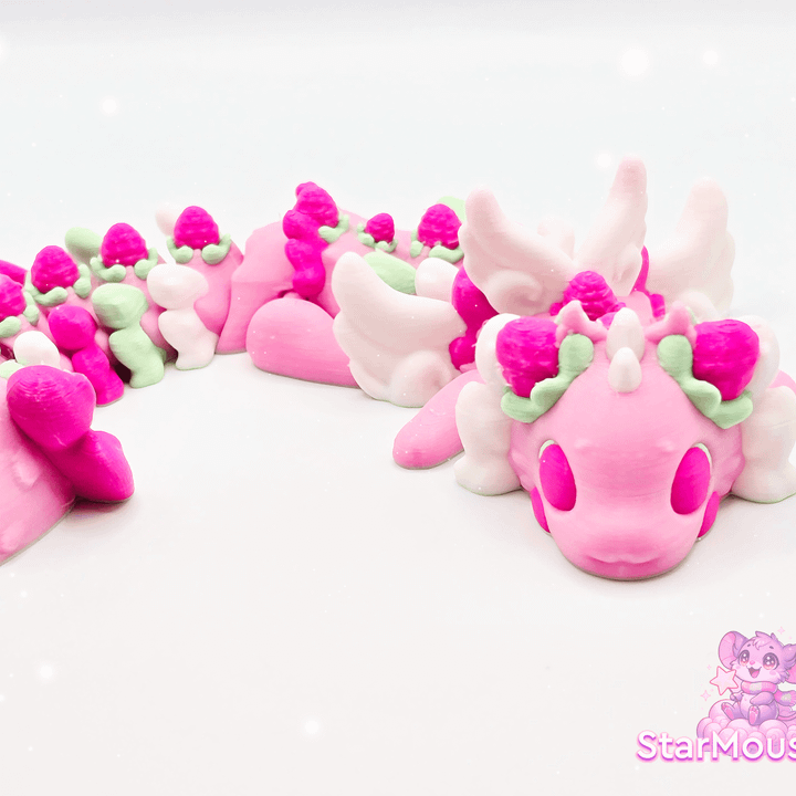 3D Printable Strawberry Dragon Flexi by StarMouse3D