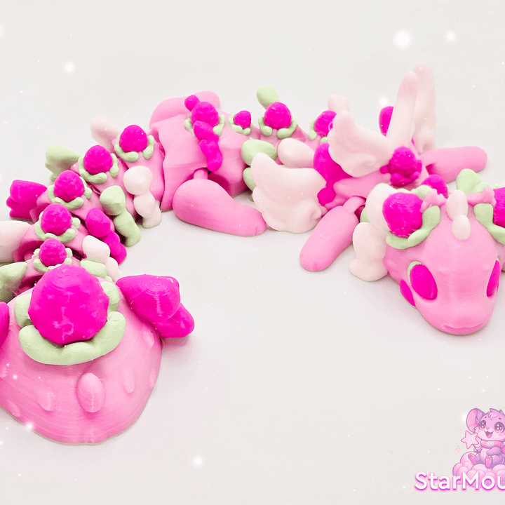 3D Printable Strawberry Dragon Flexi by StarMouse3D