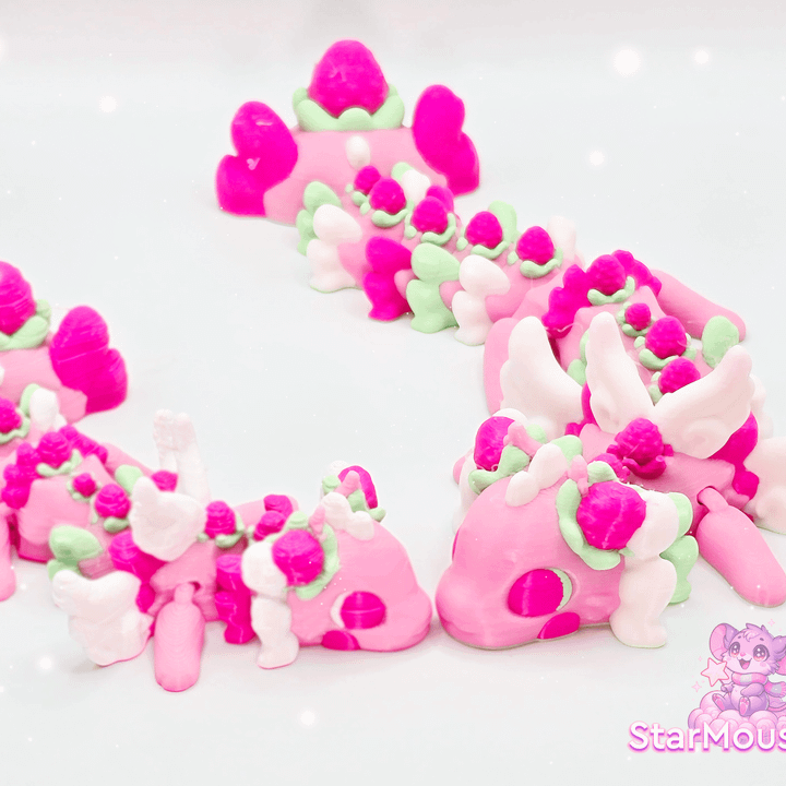 3D Printable Strawberry Dragon Flexi by StarMouse3D