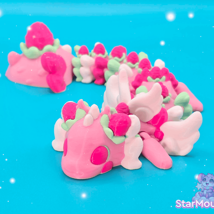 3D Printable Strawberry Dragon Flexi by StarMouse3D